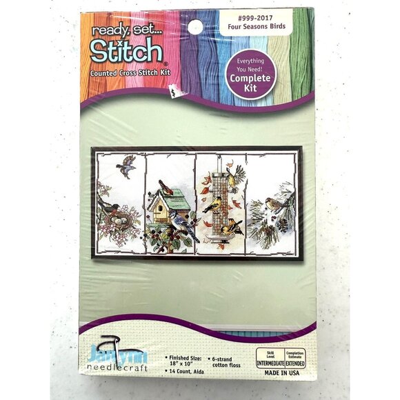 Janlynn | Art | Janlyn Needlecraft Four Season Birds Cross Stitch Kit ...